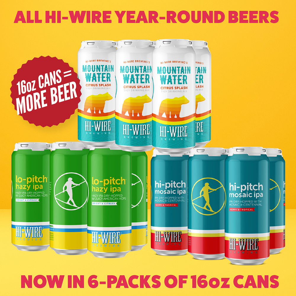 Hi-Wire Transitions To 16oz 6 Packs, And Introduces a New Seltzer ...